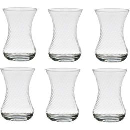 Pasabahce Teeglas Set 6 Teilig 42781 Glas 6 Personen Spülmaschinengeeignet Teegläser Service Heissgetränk Türkischer Tee für Genuss und Entspannung