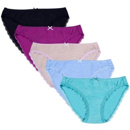 5x Damen Unterwäsche Pants Panty Baumwolle Dessous Slips Set Unterhose Gr.XL - HENGDA