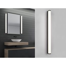 Trio LED Badezimmer Wandleuchte FABIO in Schwarz 80cm - Spiegelleuchte