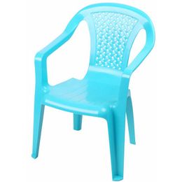 Spetebo Kinder Gartenstuhl aus Kunststoff - blau - Robuster Stapelstuhl für Kleinkinder - Monoblock Stuhl Kinderstuhl Spielstuhl Sitz Möbel stapelbar