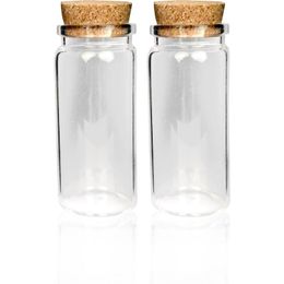 Bestlivings Mini Glasflaschen mit Korken 50ml ( 16er Pack ) - Kleine Glasfläschchen zum Befüllen - Reagenzglas Glas für Hochzeit - Mini Gläser Gastgeschenke