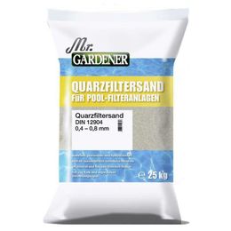 Mr. Gardener Mr.gardener - Quarzfiltersand 25 kg 0,4-0,8 mm Pool Quarzsand