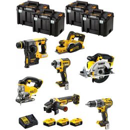 Kit DWK700T (DCD796 + DCH273 + DCG405 + DCF887 + DCS331 + DCS391 + DCP580 + 3 x 5,0 Ah + DCB115 + 4 x tstak vi) - Dewalt