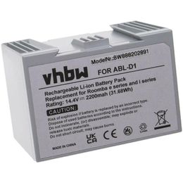 vhbw - Akku kompatibel mit iRobot Roomba J7, i755020, i7558, i8, i8+, i8550 Staubsauger Home Cleaner Heimroboter (2200mAh, 14,4V, Li-Ion)