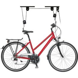 Relaxdays Fahrradlift, bis 20 kg, max. Deckenhöhe 4 m, Fahrrad Deckenhalterung mit Flaschenzug, Garage, Keller, schwarz