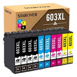 STAROVER 10er Multipack für EPSON 603XL 603 Druckerpatronen Tintenpatrone (WF-2810 WF-2830 XP-4105 XP-4150 XP-4155