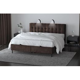 Beautysofa Polsterbett Muna (mit 17 cm Pocketmatratze und Topper