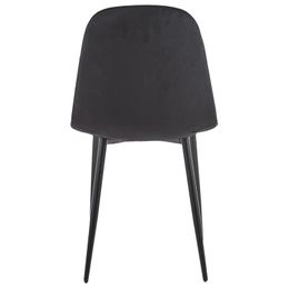Vcm 1er Esszimmerstuhl skandinavischer gepolsterter Küchenstuhl Stuhl Esszimmer Esstischtisch Rückenlehne Fiolo (Farbe: Anthrazit)