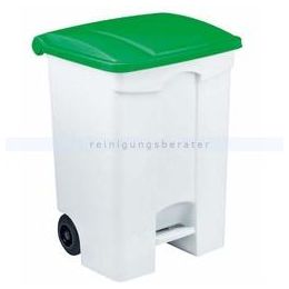Treteimer Orgavente CONTITOP MOBILE weiß-grün 70 L aus Polyethylen, mit großen Rädern u. HACCP-Empfehlungen