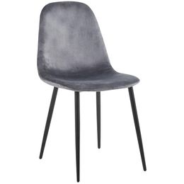 Vcm 1er Esszimmerstuhl skandinavischer gepolsterter Küchenstuhl Stuhl Esszimmer Esstischtisch Rückenlehne Fiolo (Farbe: Hellgrau)