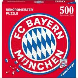 Ravensburger Puzzle FC Bayern Logo, 500 Puzzleteile, Made in Europe; FSC® - schützt Wald - weltweit, bunt