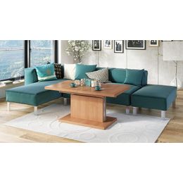 Mazzoni Couchtisch Aston Erle stufenlos höhenverstellbar ausziehbar 120-200cm Esstisch