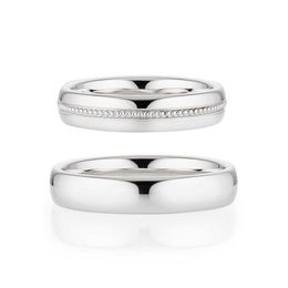 Bruno Banani Trauring Schmuck Geschenk, Ehering Hochzeit Damenring Herrenring, Made in Germany, silberfarben