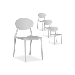 Homestyle4u Gartenstuhl Gartenstuhl 4er Set in 5 Farben Stühle Küchenstühle Kunststoff Stapels