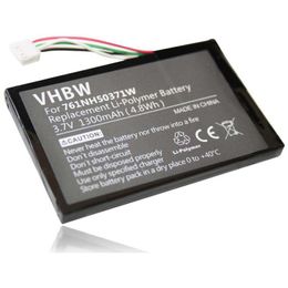 Akku kompatibel mit Navigon 8110, 8130, 8310 gps Navigation Navi (1300mAh, 3,7V, Li-Polymer) - vhbw