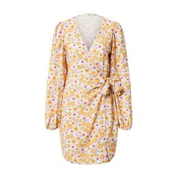 Envii Kleid 'ROBYN' Damen Gr&ouml;&szlig;e 38 gelb / goldgelb / gr&uuml;n / rosa Winterkleid