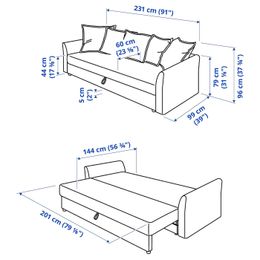 IKEA HOLMSUND 3er-Bettsofa