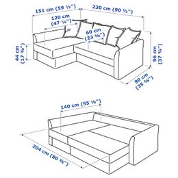 IKEA HOLMSUND Eckbettsofa