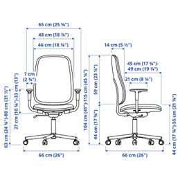 IKEA SMÖRKULL Drehstuhl mit Armlehnen