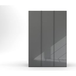 Rauch Drehtürenschrank Skat Meridian Glasfront, inkl. Innenspiegel und 4 Innenschubladen, schwarz