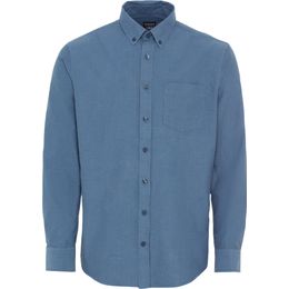 DUNMORE Freizeithemd, Modern Fit, 1/1 Arm, Button-Down-Kragen, für Herren, blau, XL