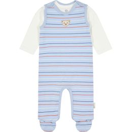 Steiff Bekleidungsset, 2-teilig, Bären-Patch, für Babys und Kleinkinder, blau, 56