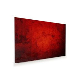 Primedeco Glasbild Wandbild Roter Hintergrund mit Aufhängung