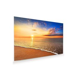 Primedeco Glasbild Wandbild Tropischer Sonnenaufgang mit Aufhängung