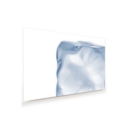 Primedeco Glasbild Wandbild Grosser Eiswürfel mit Aufhängung