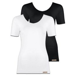 Comazo Unterhemd 2er Pack Baumwoll Damen Shirt Unterhemd (Stück