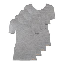 Comazo Unterhemd 4er Pack Baumwoll Damen Shirt Unterhemd (Spar-Set