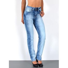 ESRA Straight-Jeans G700 High Waist Straight Fit Jeans Damen
