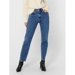 Jacqueline de Yong High-waist-Jeans High Waist Mom Jeans Bleached Used Design JDYKAJA (1-tlg) 4120 in Blau
