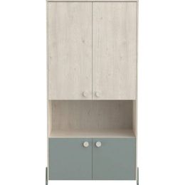 Demeyere Group Kleiderschrank Jann,Breite ca. 90cm, Höhe ca. 180cm, 4 Türen (Packung) modernes Design fürs Kinderzimmer, Kinderkleiderschrank