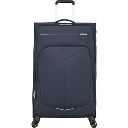 American Tourister® Weichgepäck-Trolley Summerfunk, 79 cm, 4 Rollen, Reisekoffer Großer Koffer TSA-Zahlenschloss mit Volumenerweiterung, blau