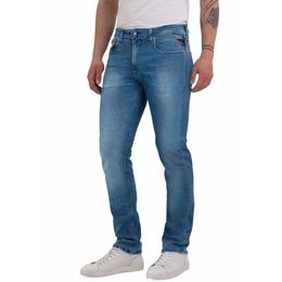 Replay Straight-Jeans GROVER in vielen verschiedenen Waschungen, mit Stretch, blau