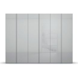 Rauch Drehtürenschrank Skat Meridian Glasfront, inkl. Innenspiegel und 4 Innenschubladen, grau