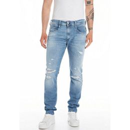 Replay Slim-fit-Jeans ANBASS HYPERFLEX BIO, blau