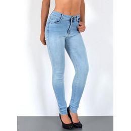 ESRA Skinny-fit-Jeans S700 Damen Skinny Jeans High Waist