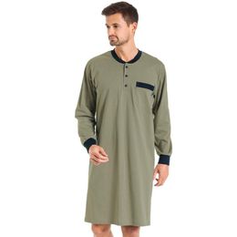 Kumpf Nachthemd Herren langarm Nachthemd Bio Cotton (Stück