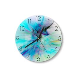 DEQORI Wanduhr 'Supernova der Farben' (Glas Glasuhr modern Wand Uhr Design Küchenuhr)