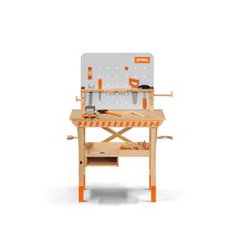 STIHL Kinderwerkbank Holz mit Holzspielzeug Spielzeug