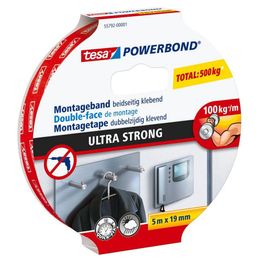 Tesa Doppelklebeband POWERBOND Ultra Strong Doppelseitiges Klebeband (Packung