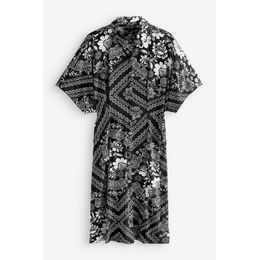 next Minikleid Kurzärmeliges Jersey-Hemdkleid in Minilänge (1-tlg)