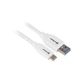 Sharkoon USB 3.2 Gen 2 Kabel, USB-A Stecker > USB-C Stecker weiß, 1 Meter Verwendung: Verbindungskabel Anschlüsse: 1x USB-A (Stecker) auf 1x USB-C (Stecker) Version: USB 3.2 Gen 2 (10 Gbit/s)