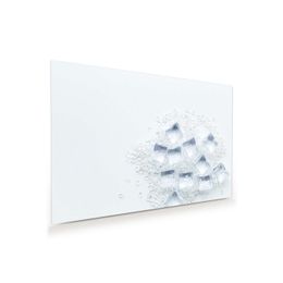 Primedeco Glasbild Wandbild Eiswürfel mit Aufhängung
