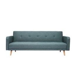Miliboo Skandinavisches Sofa 3-Sitzer aus graugrünem Stoff und hellem Holz ULLA