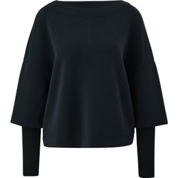 s.Oliver BLACK LABEL Sweatshirt, U-Boot-Ausschnitt, für Damen, blau, 40
