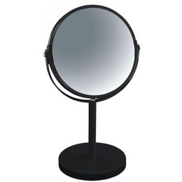 Schminkspiegel Kosmetikspiegel Standspiegel Badezimmerspiegel Sydney 2-Fach Vergrößerung - ø 17cm - Schwarz - Spirella