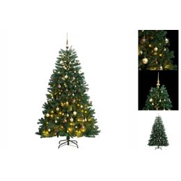 vidaXL Künstlicher Weihnachtsbaum Künstlicher Weihnachtsbaum Klappbar 300 LEDs Kugeln 180 cm